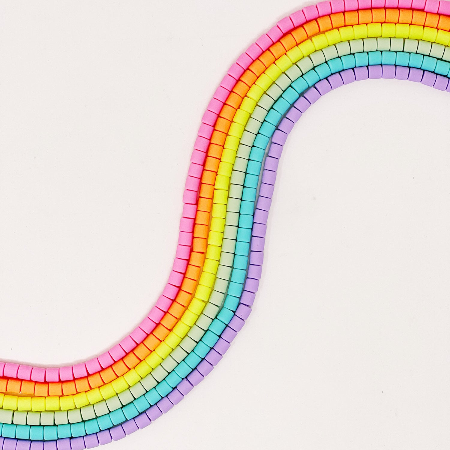 Polymer Clay Barrel Bead Bundle - Pastel Rainbow – The Neon Tea Party