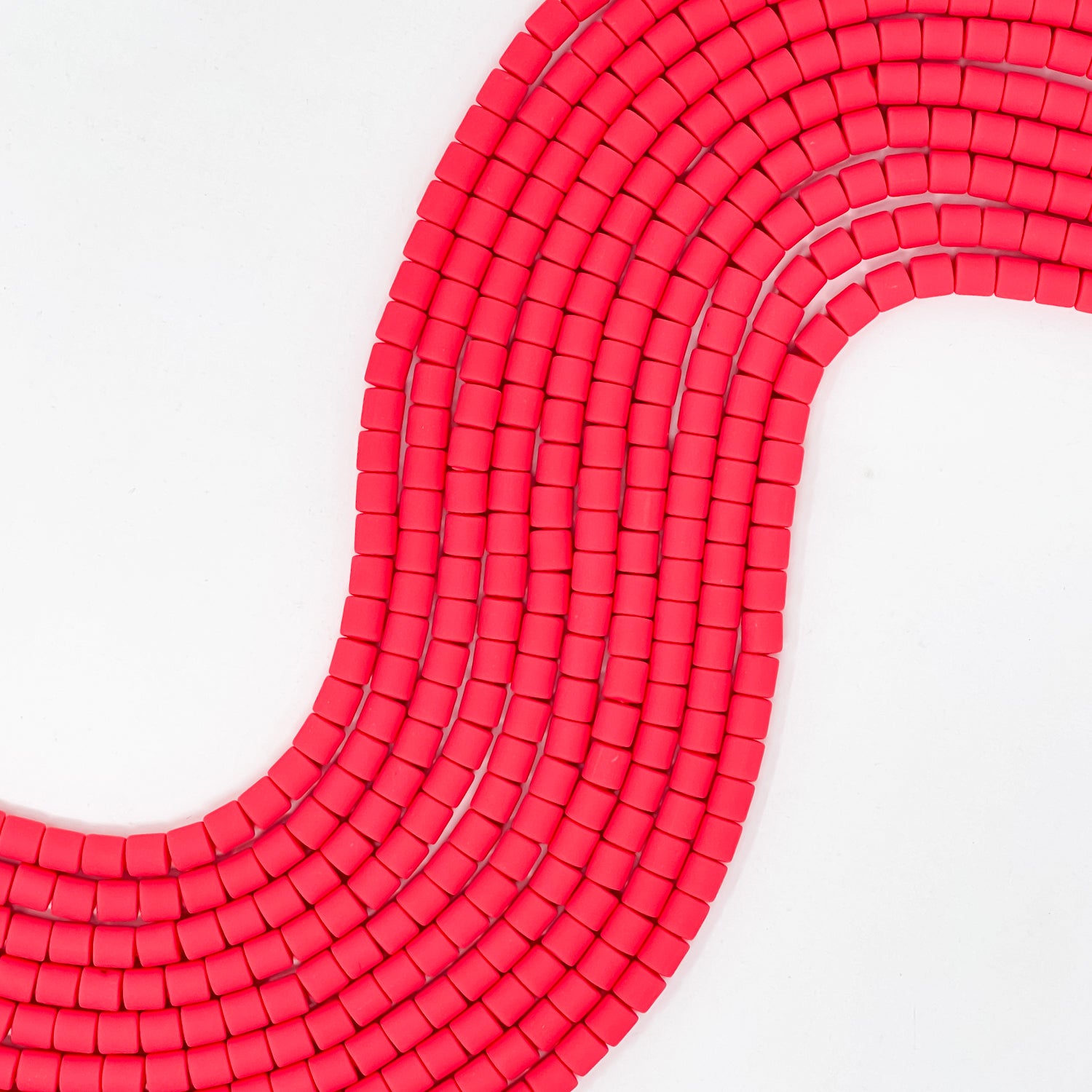 Light Red Polymer Clay Barrel Beads – The Neon Tea Party