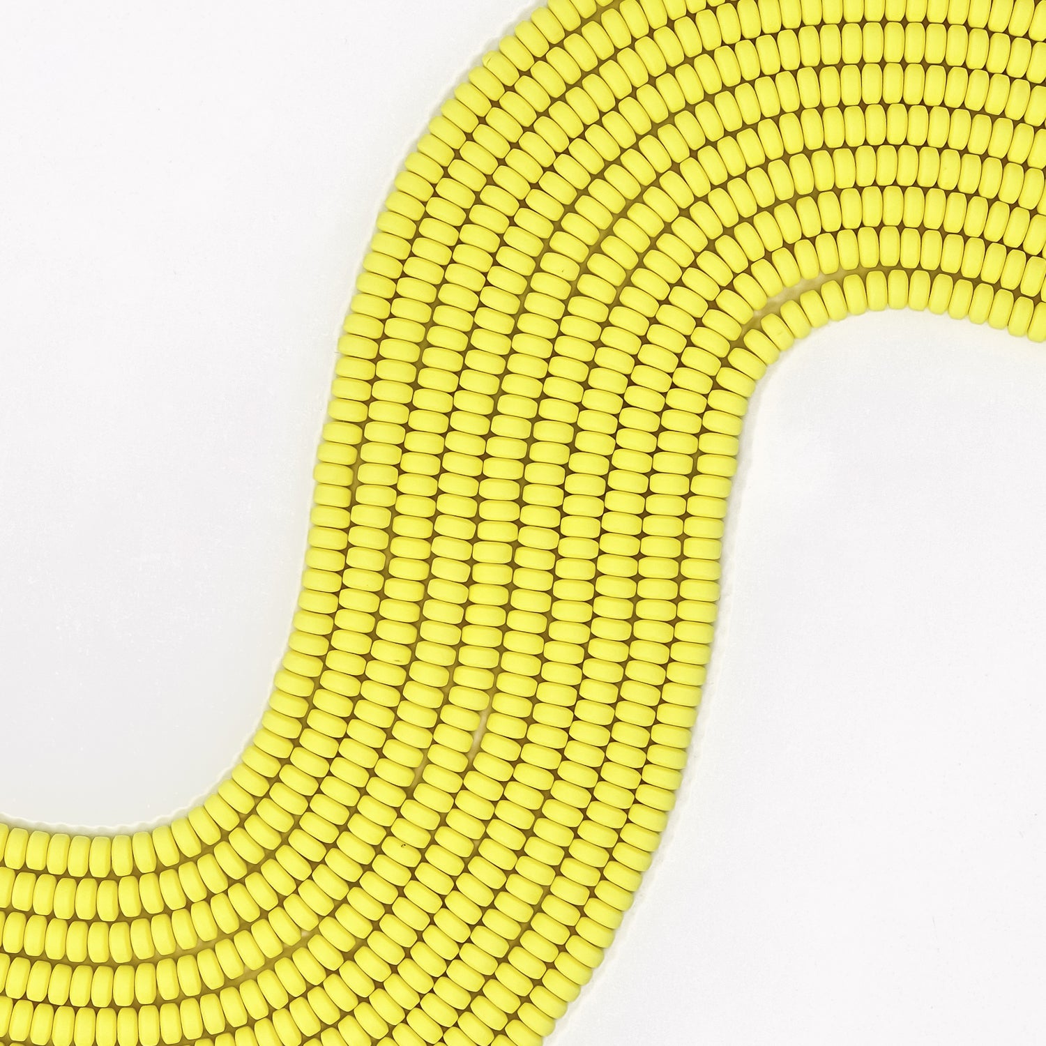 Light Yellow Polymer Clay Rondelle Beads, 6mm – The Neon Tea Party