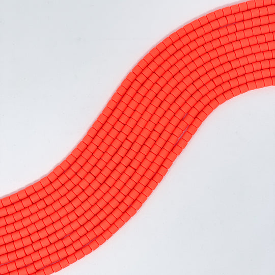 Neon Red Polymer Clay Barrel Beads – The Neon Tea Party