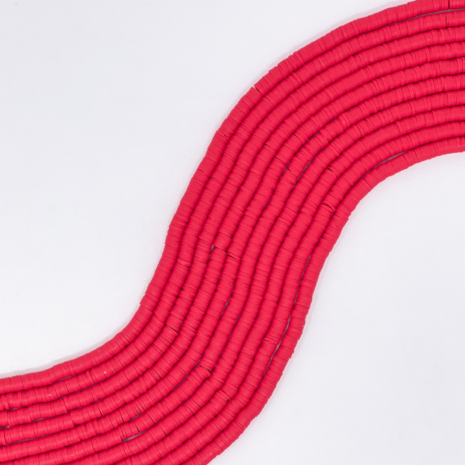 Red Polymer Clay Heishi Disc Beads, 6mm – The Neon Tea Party