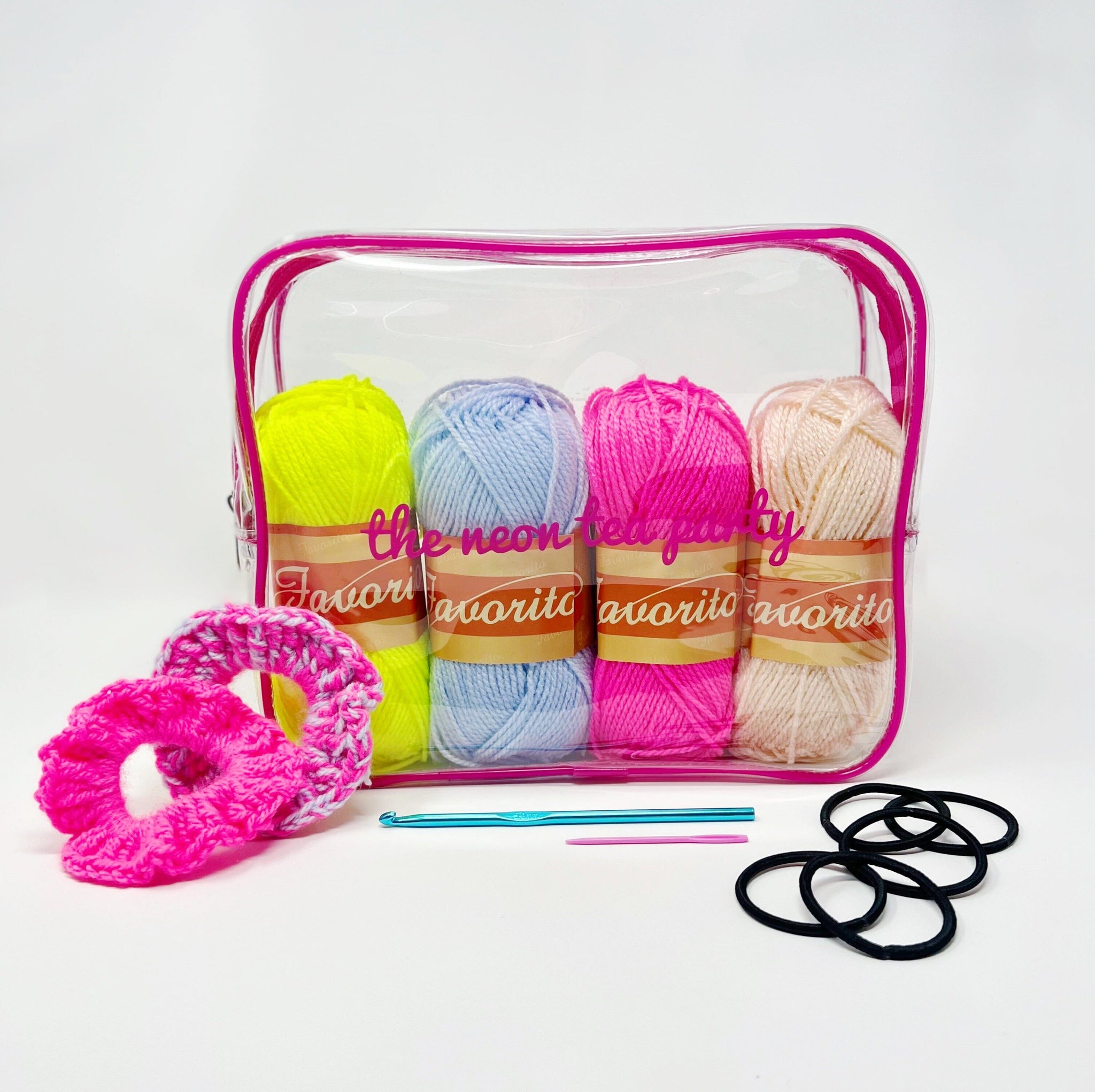Crochet Scrunchie DIY Kit – The Neon Tea Party